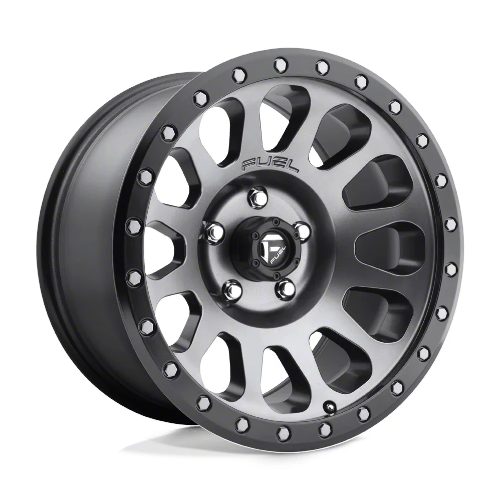 Fuel Wheels Jeep Wrangler Vector Matte Gunmetal with Black Bead Ring ...