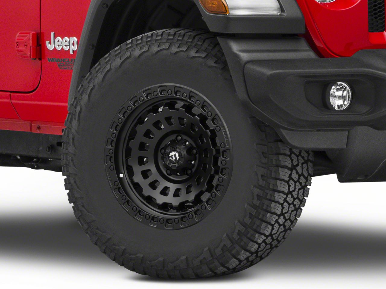 Fuel Wheels Jeep Wrangler Zephyr Matte Black Wheel; 17x9; -12mm Offset ...