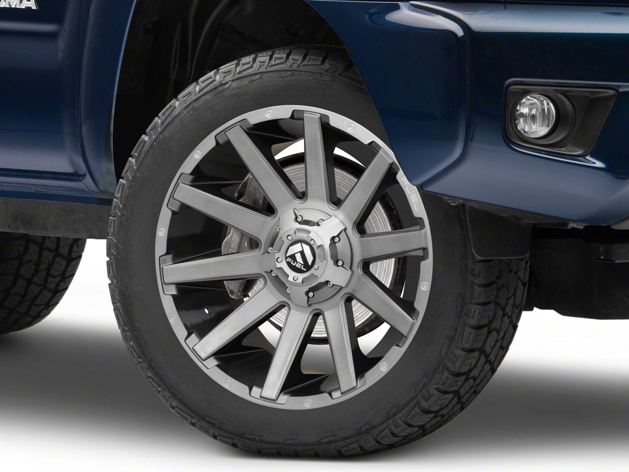 Fuel Wheels Tacoma Contra Platinum Brushed Gunmetal 6-Lug Wheel; 20x9 ...