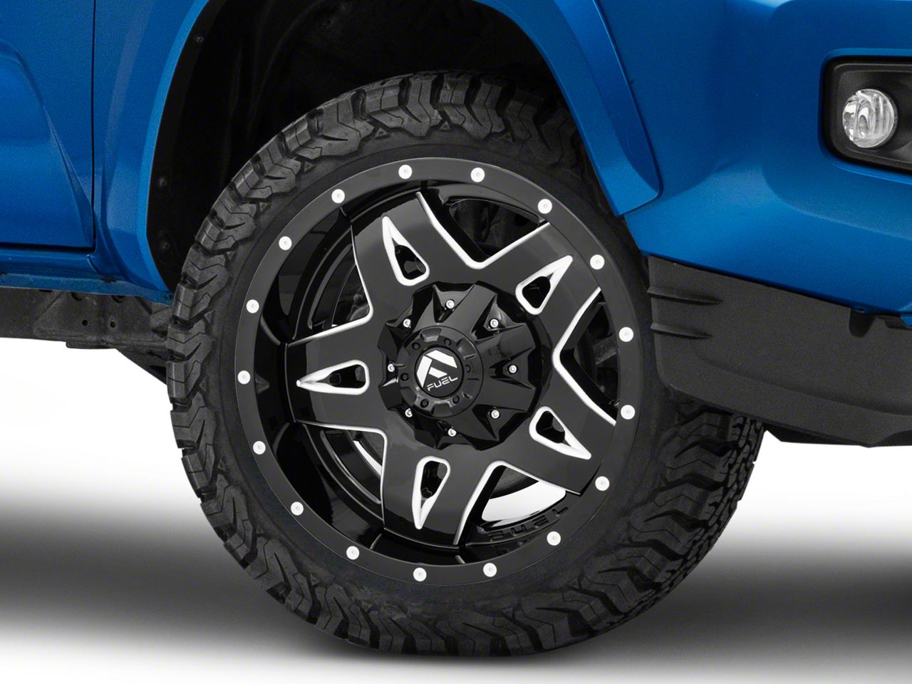 Fuel Wheels Tacoma Full Blown Gloss Black Milled 6-Lug Wheel; 20x10 ...