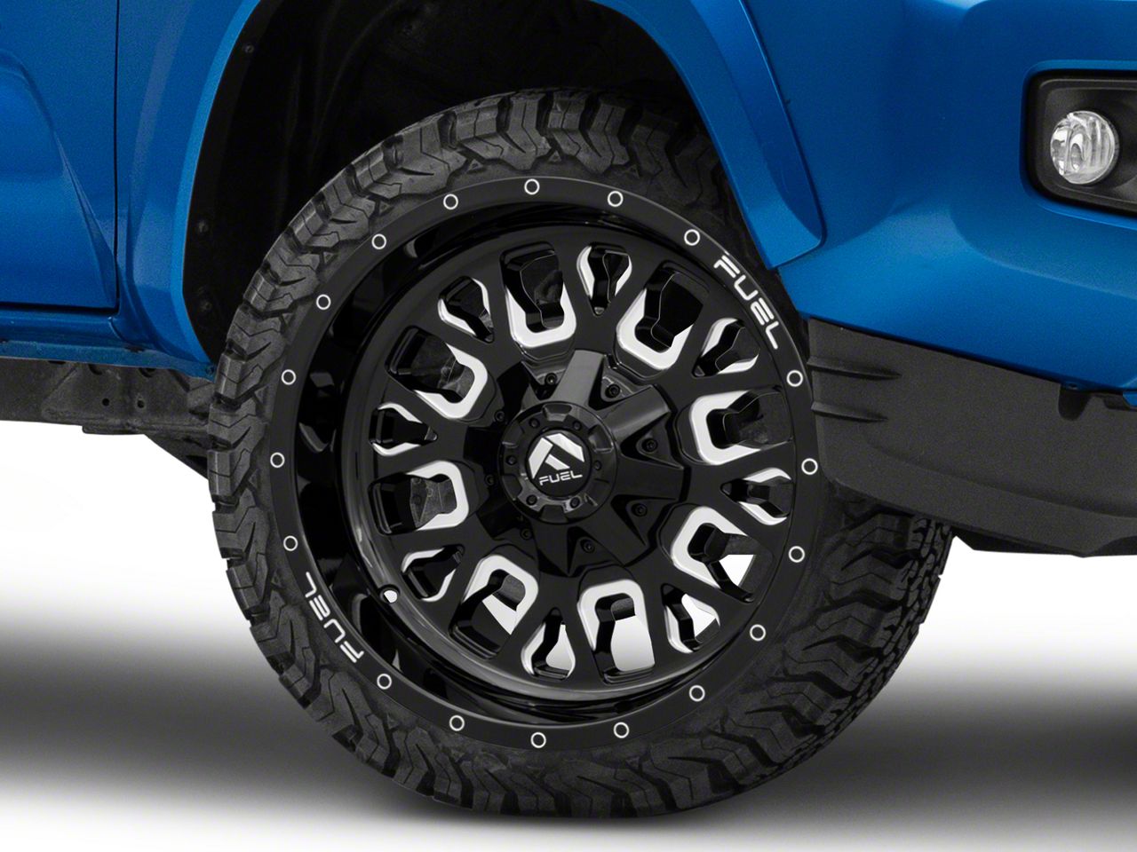 Fuel Wheels Tacoma Stroke Gloss Black Milled 6-Lug Wheel; 22x10; 10mm ...