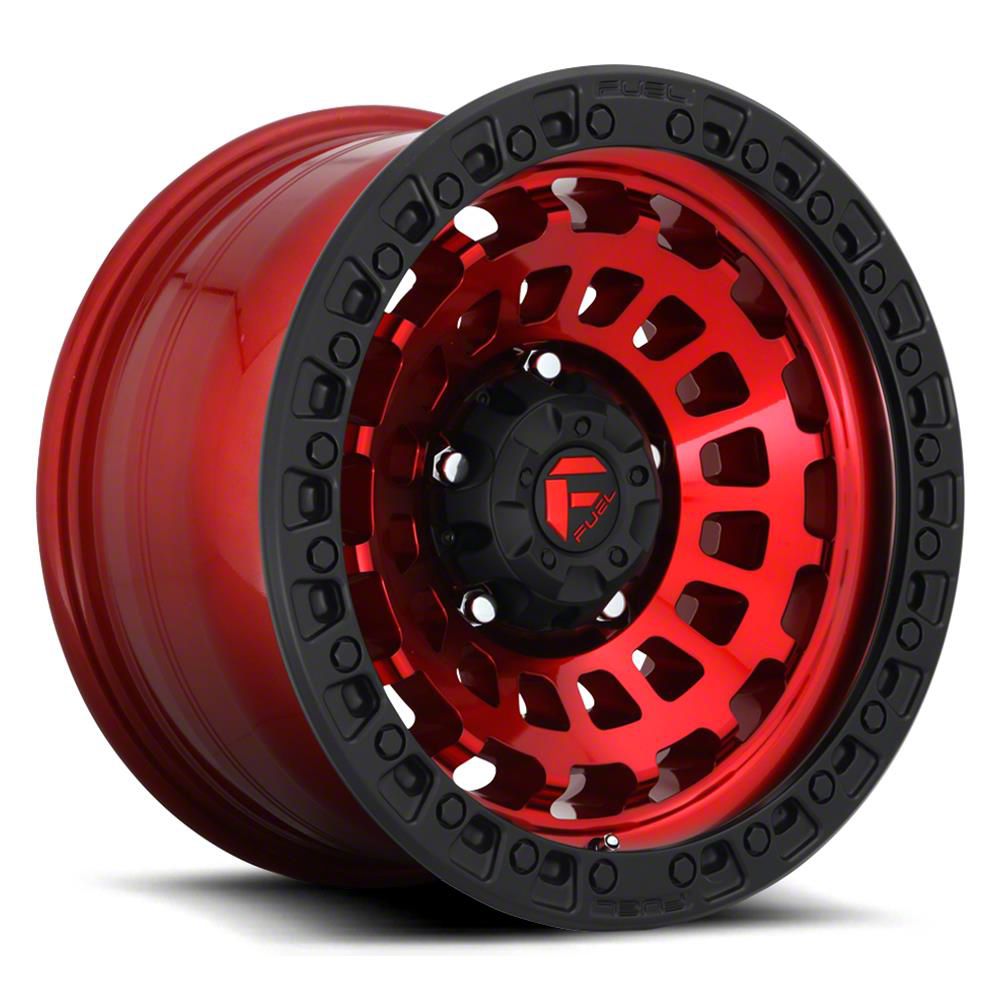 Fuel Wheels Tacoma Zephyr Candy Red with Black Bead Ring 6-Lug Wheel ...