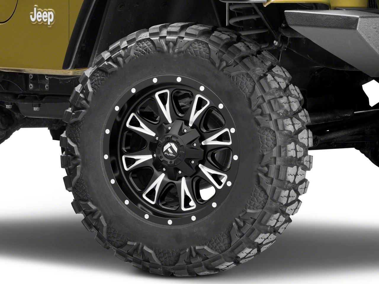 Fuel Wheels Jeep Wrangler Throttle Matte Black Milled Wheel; 18x10 ...