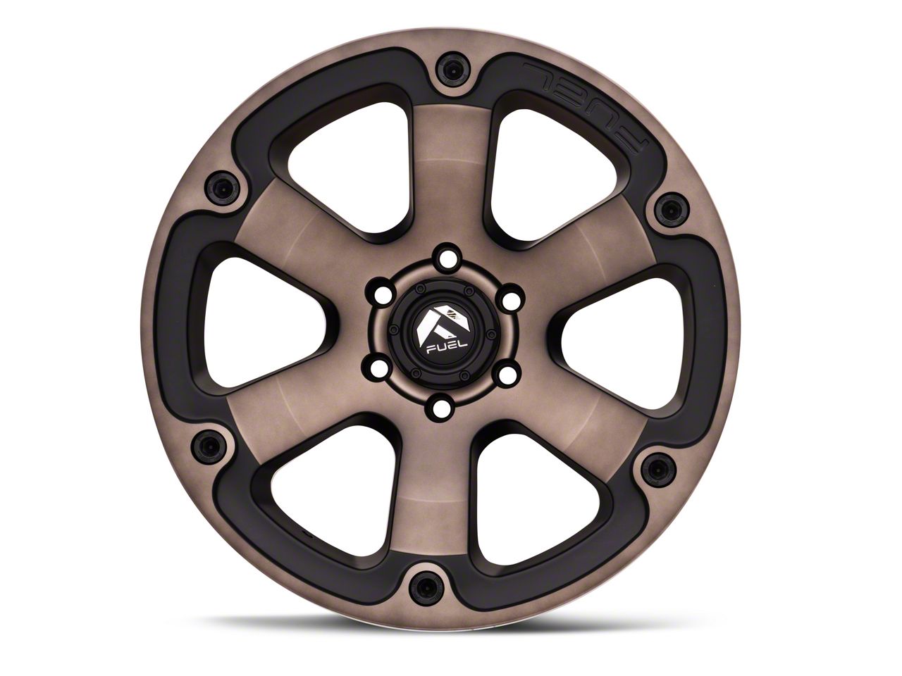 Fuel Wheels Titan Beast Matte Black Machined with Dark Tint 6-Lug Wheel ...