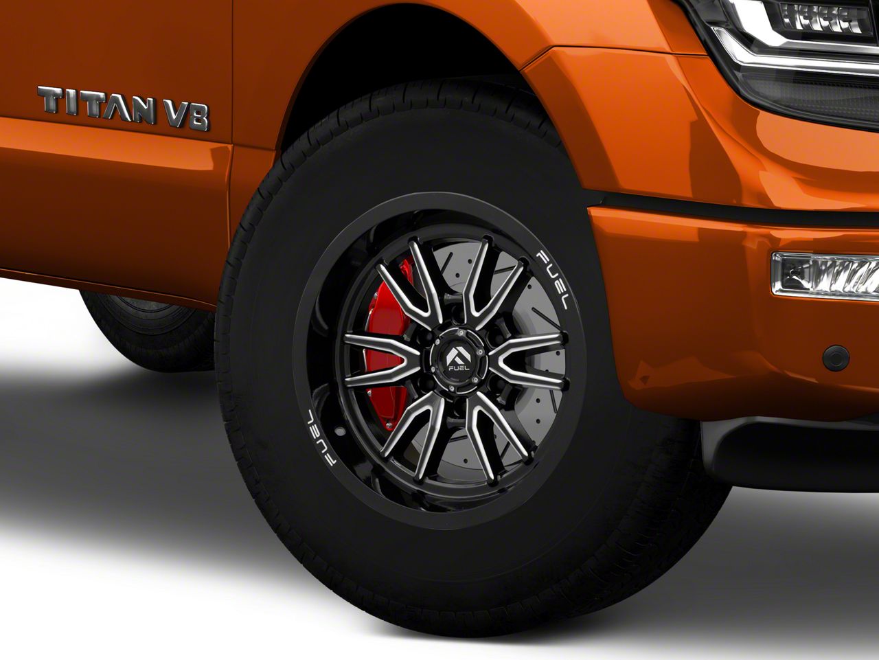 Fuel Wheels Titan Clash Gloss Black Milled 6-Lug Wheel; 18x9; 1mm ...