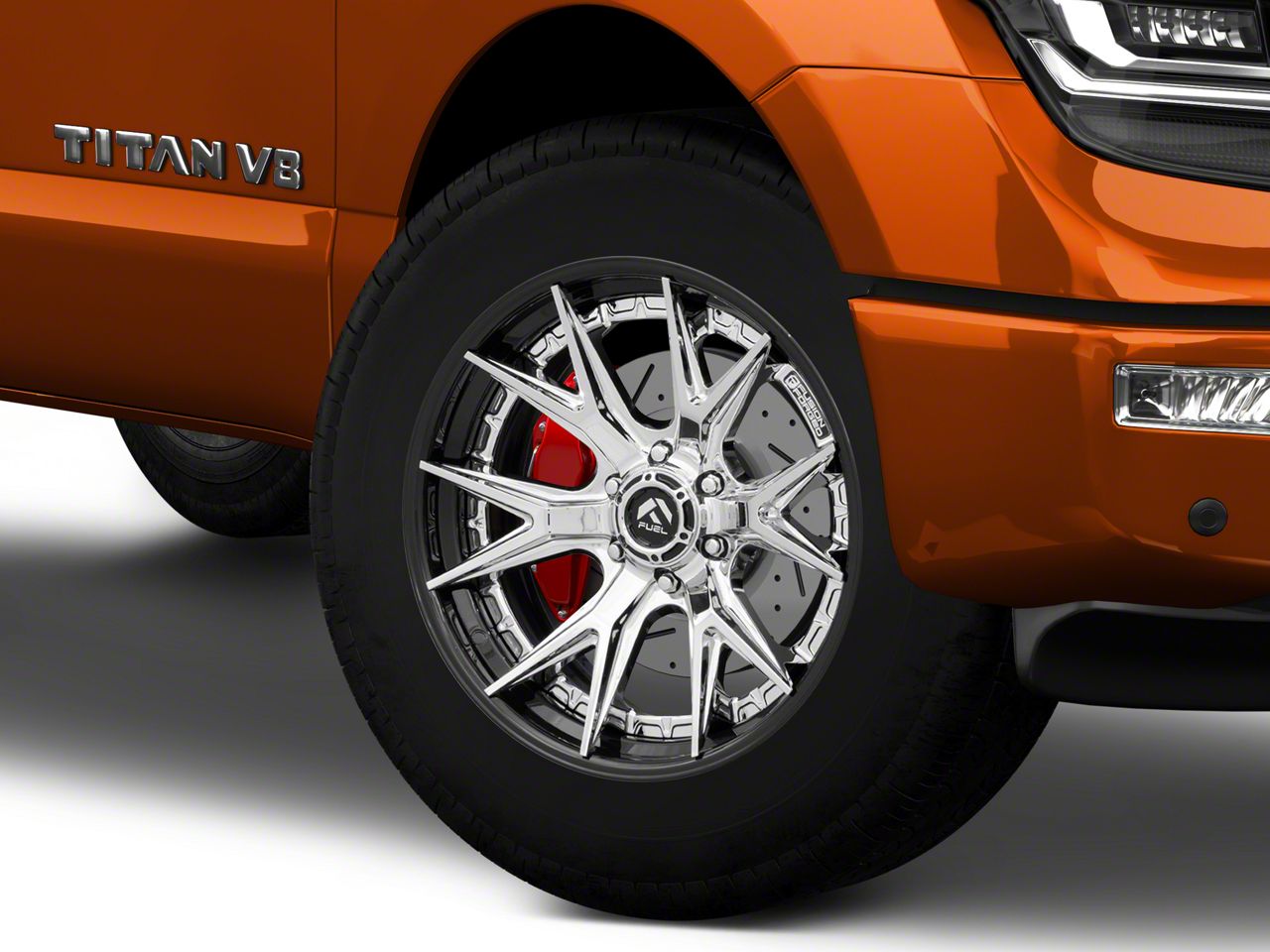 Fuel Wheels Titan Fusion Forged Catalyst Chrome with Gloss Black Lip 6 ...
