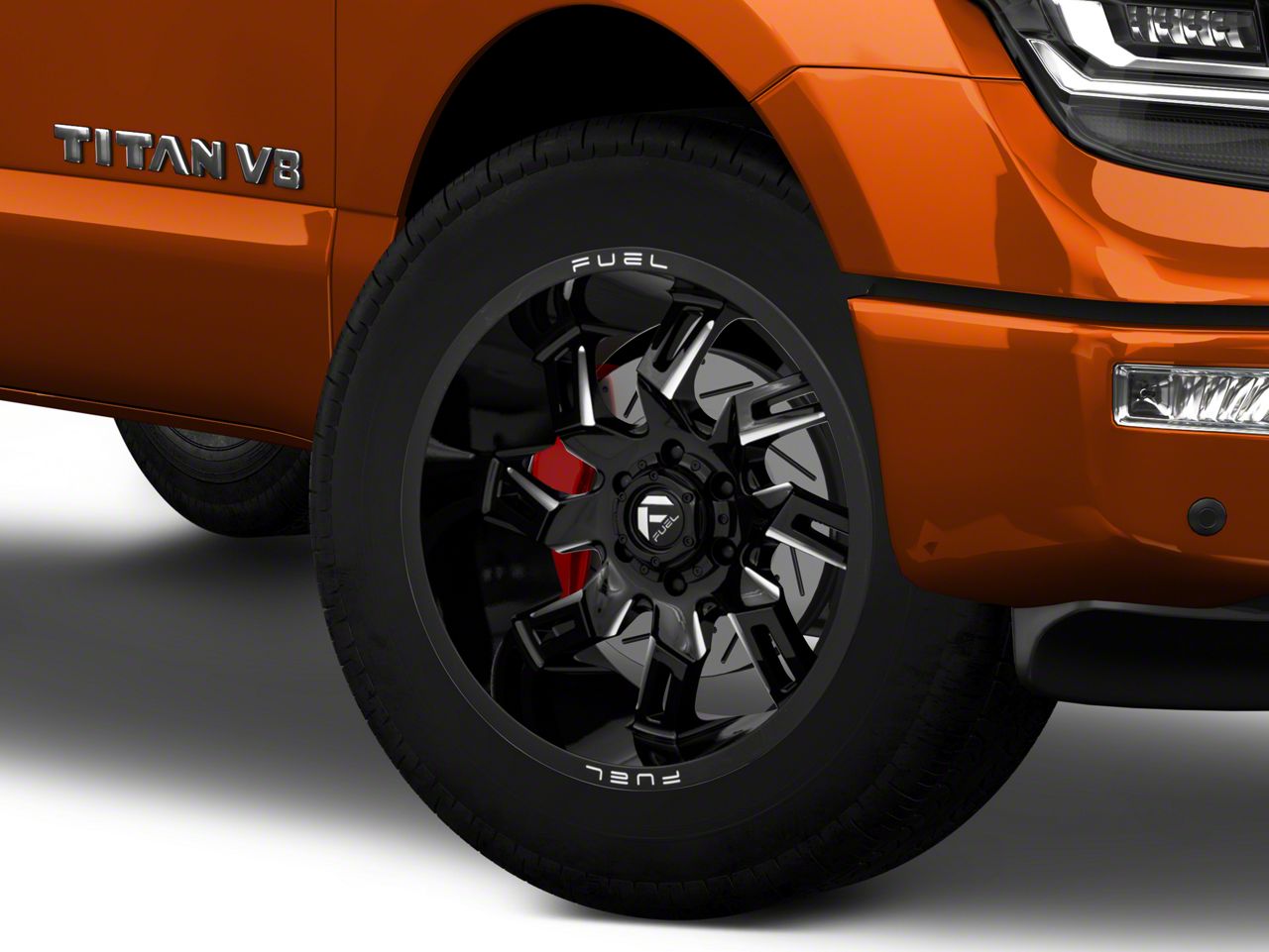 Fuel Wheels Titan Lockdown Gloss Black Milled 6-Lug Wheel; 20x10; -18mm ...