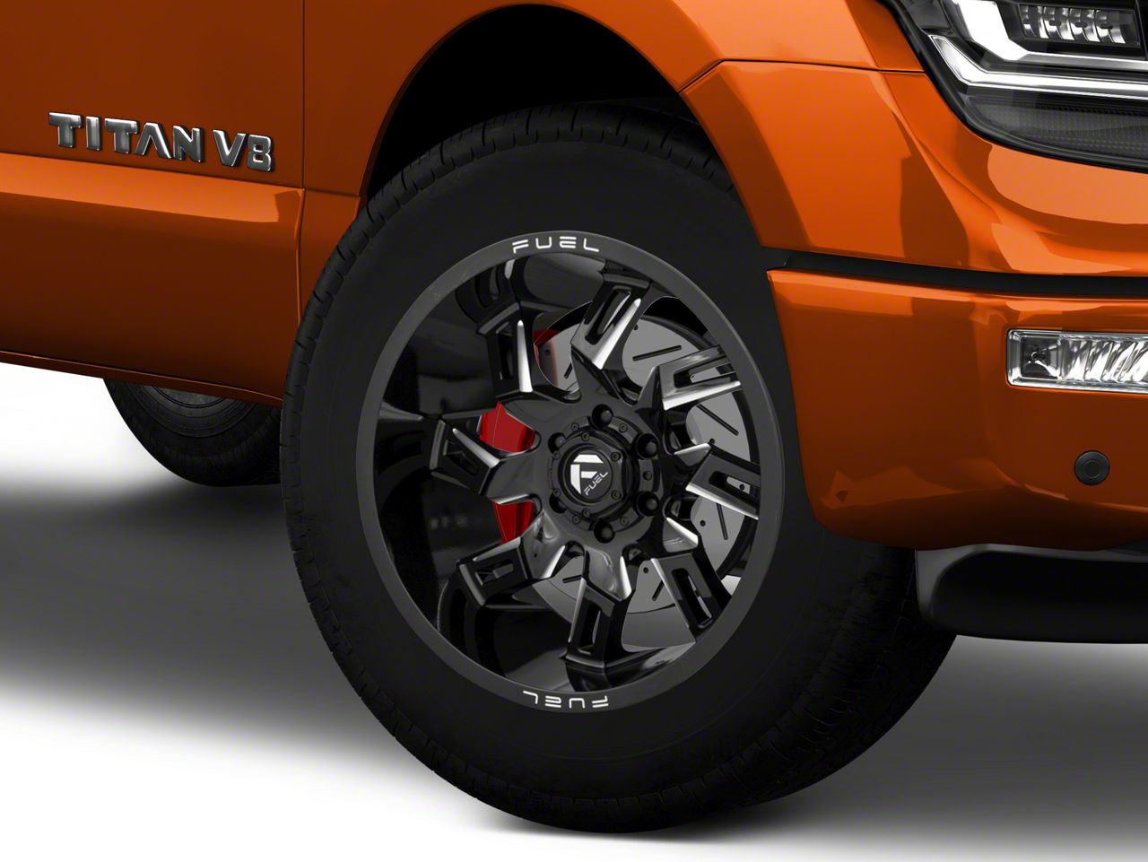 Fuel Wheels Titan Lockdown Gloss Black Milled 6-Lug Wheel; 20x9; 1mm ...