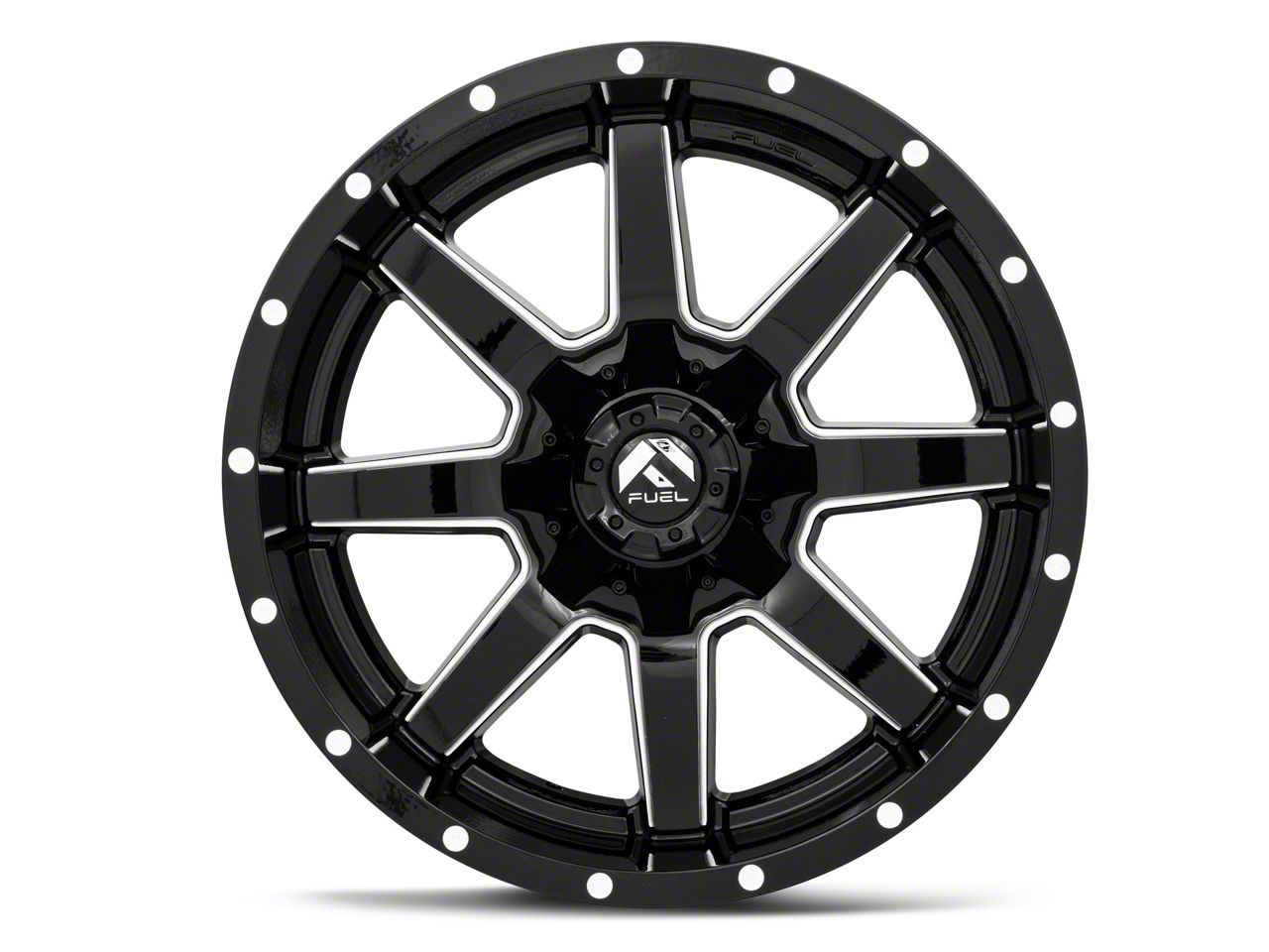 Fuel Wheels Titan Maverick Gloss Black Milled 6-Lug Wheel; 20x14; -76mm ...