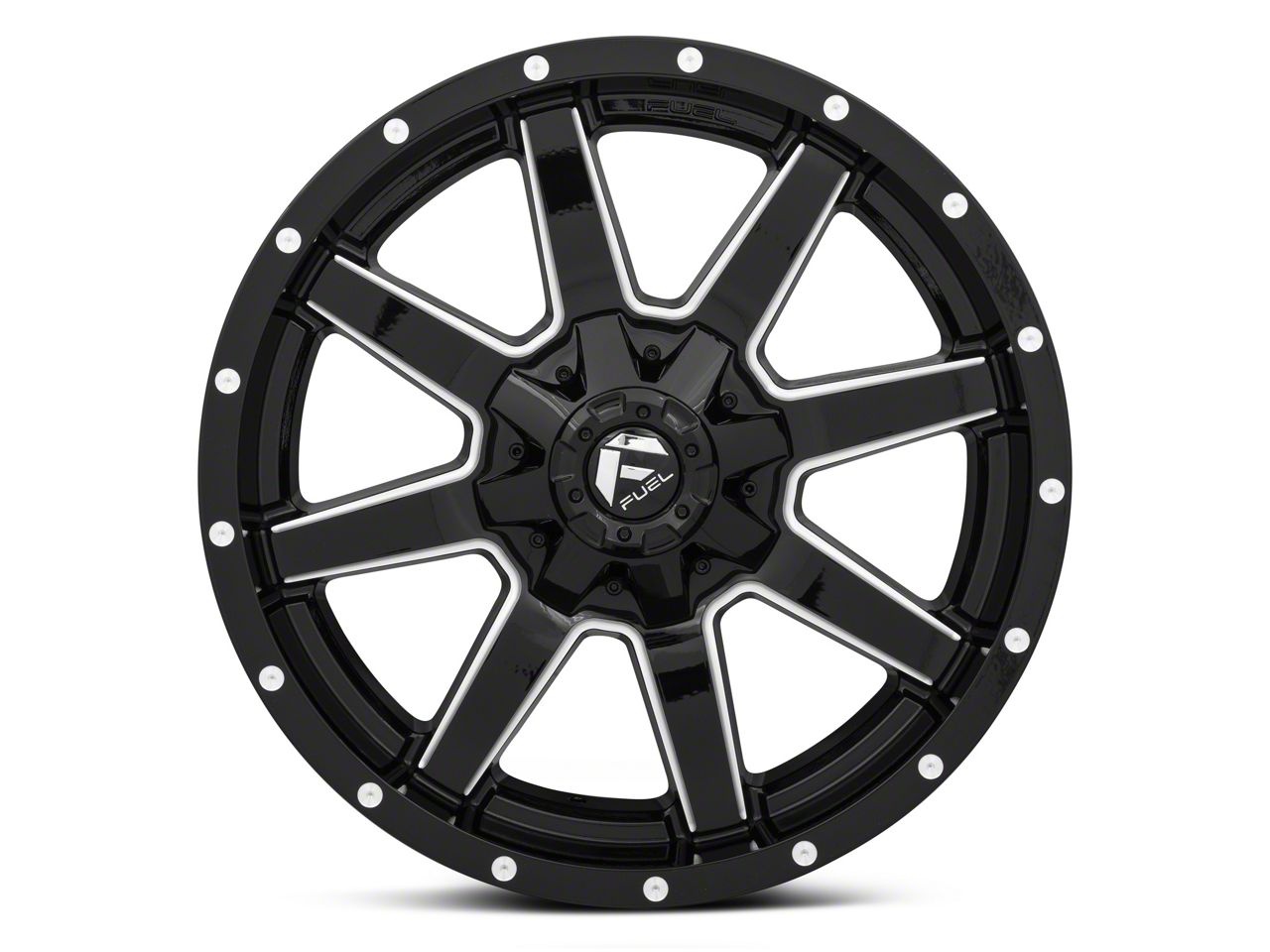 Fuel Wheels Titan Maverick Gloss Black Milled 6-Lug Wheel; 20x9; 1mm ...