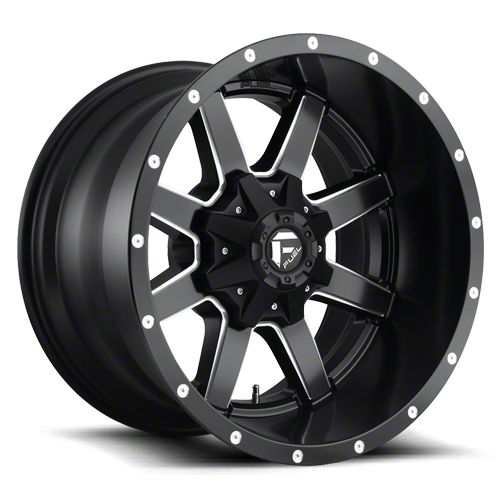 Fuel Wheels Titan Maverick Matte Black Milled 6-Lug Wheel; 24x10; 1mm ...