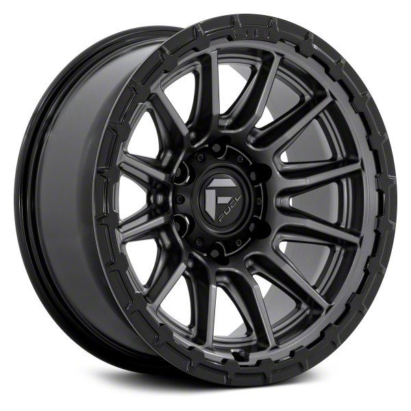 Fuel Wheels Titan Piston Matte Gunmetal with Gloss Black Lip 6-Lug ...