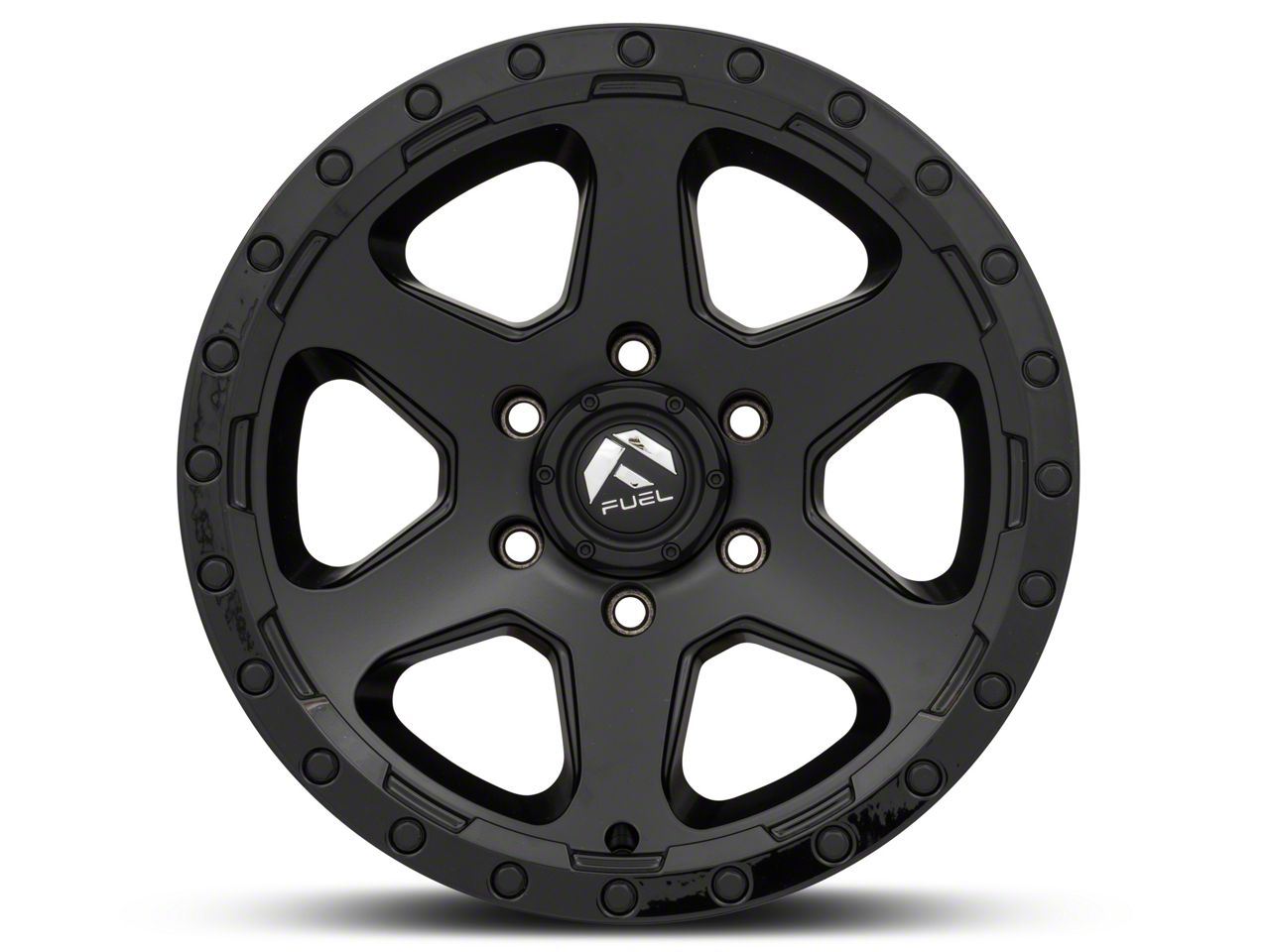 Fuel Wheels Titan Ripper Matte Black 6-Lug Wheel; 18x9; -12mm Offset ...