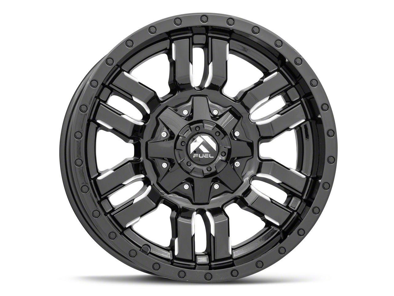 Fuel Wheels Titan Sledge Gloss Black Milled 6-Lug Wheel; 18x9; 1mm ...