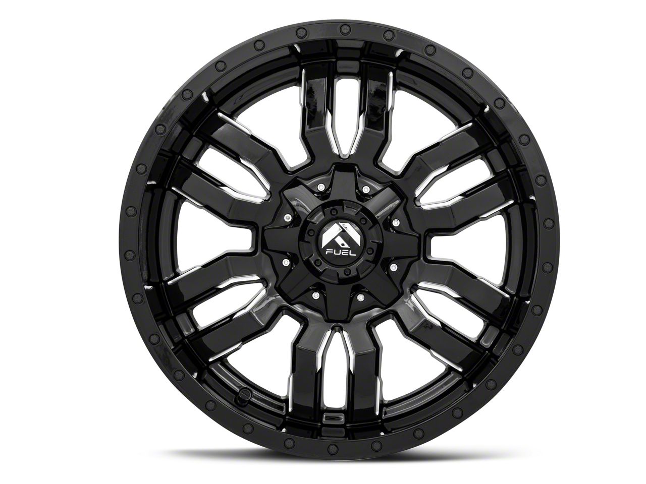 Fuel Wheels Titan Sledge Gloss Black Milled 6-Lug Wheel; 20x9; 20mm ...