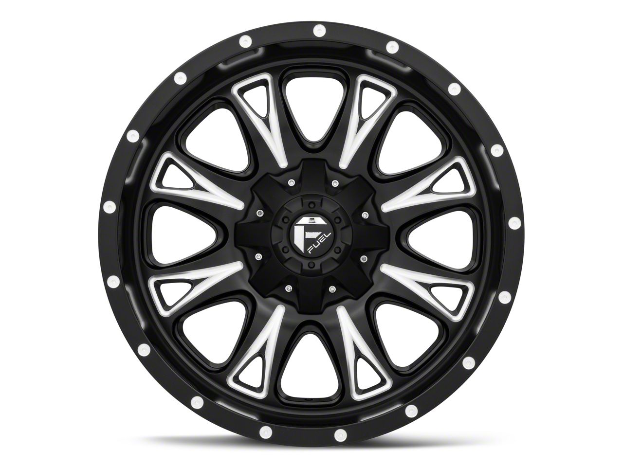 Fuel Wheels Titan Throttle Matte Black Milled 6-Lug Wheel; 20x10; -12mm ...