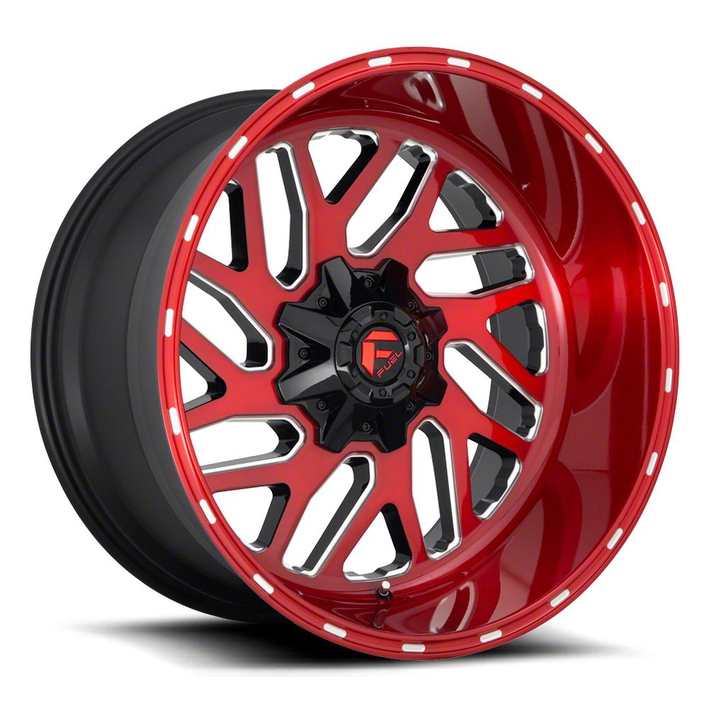 Fuel Wheels Titan Triton Candy Red Milled 6-Lug Wheel; 24x12; -44mm ...