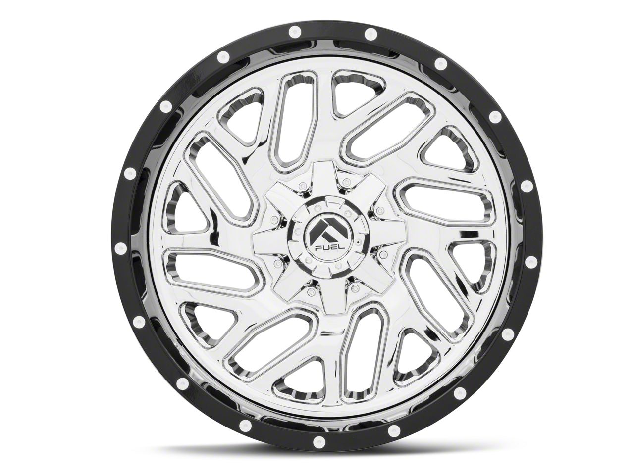 Fuel Wheels Titan Triton Chrome with Gloss Black Lip 6-Lug Wheel; 20x10 ...