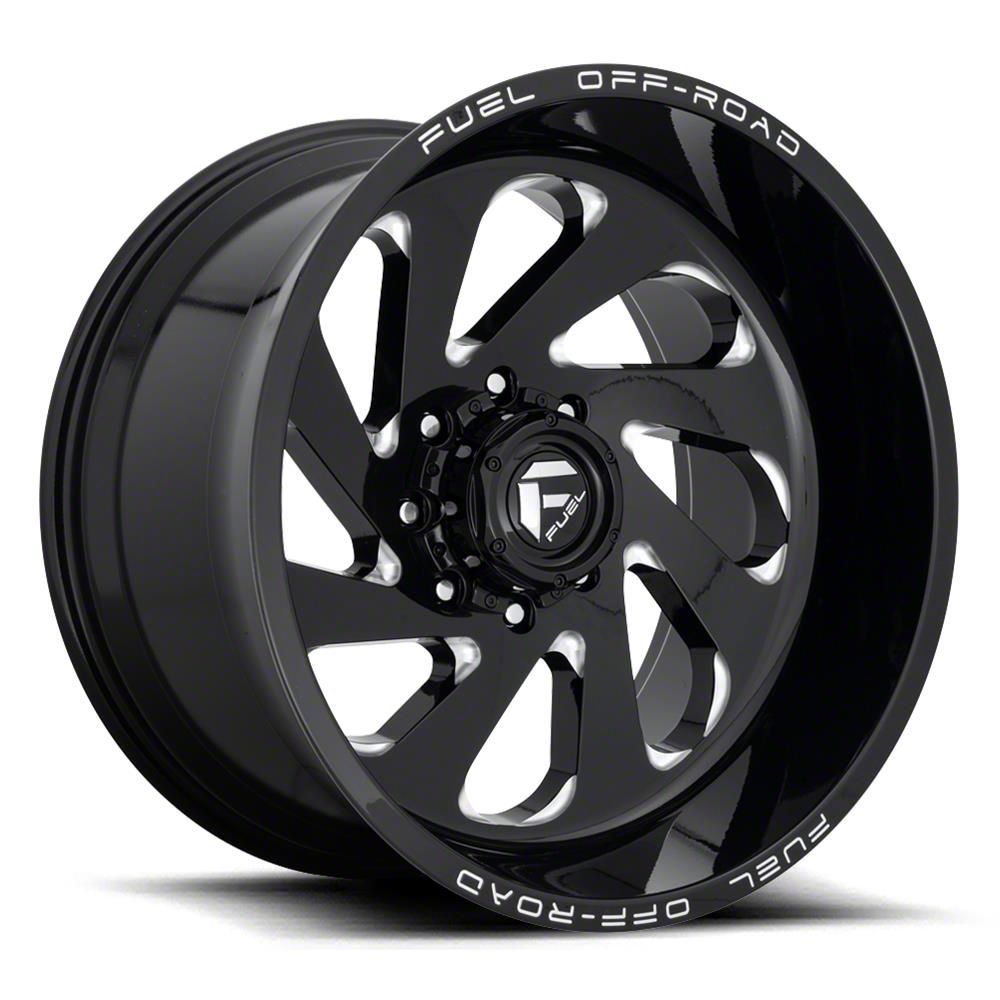 Fuel Wheels Titan Vortex Gloss Black Milled 6-Lug Wheel; 20x10; -18mm ...