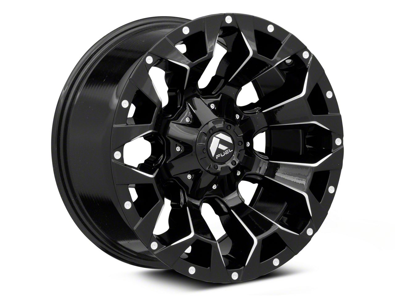 Fuel Wheels Titan XD Assault Gloss Black Milled 6-Lug Wheel; 18x9 ...