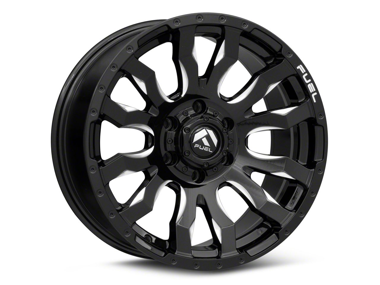 Fuel Wheels Titan XD Blitz Gloss Black Milled 6-Lug Wheel; 18x9; -12mm ...