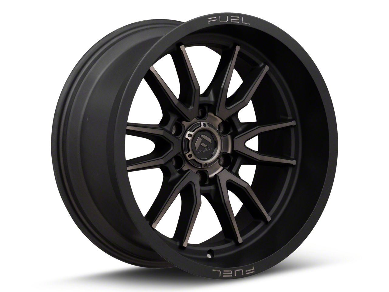 Fuel Wheels Titan XD Clash Matte Black Double Dark Tint 6-Lug Wheel ...