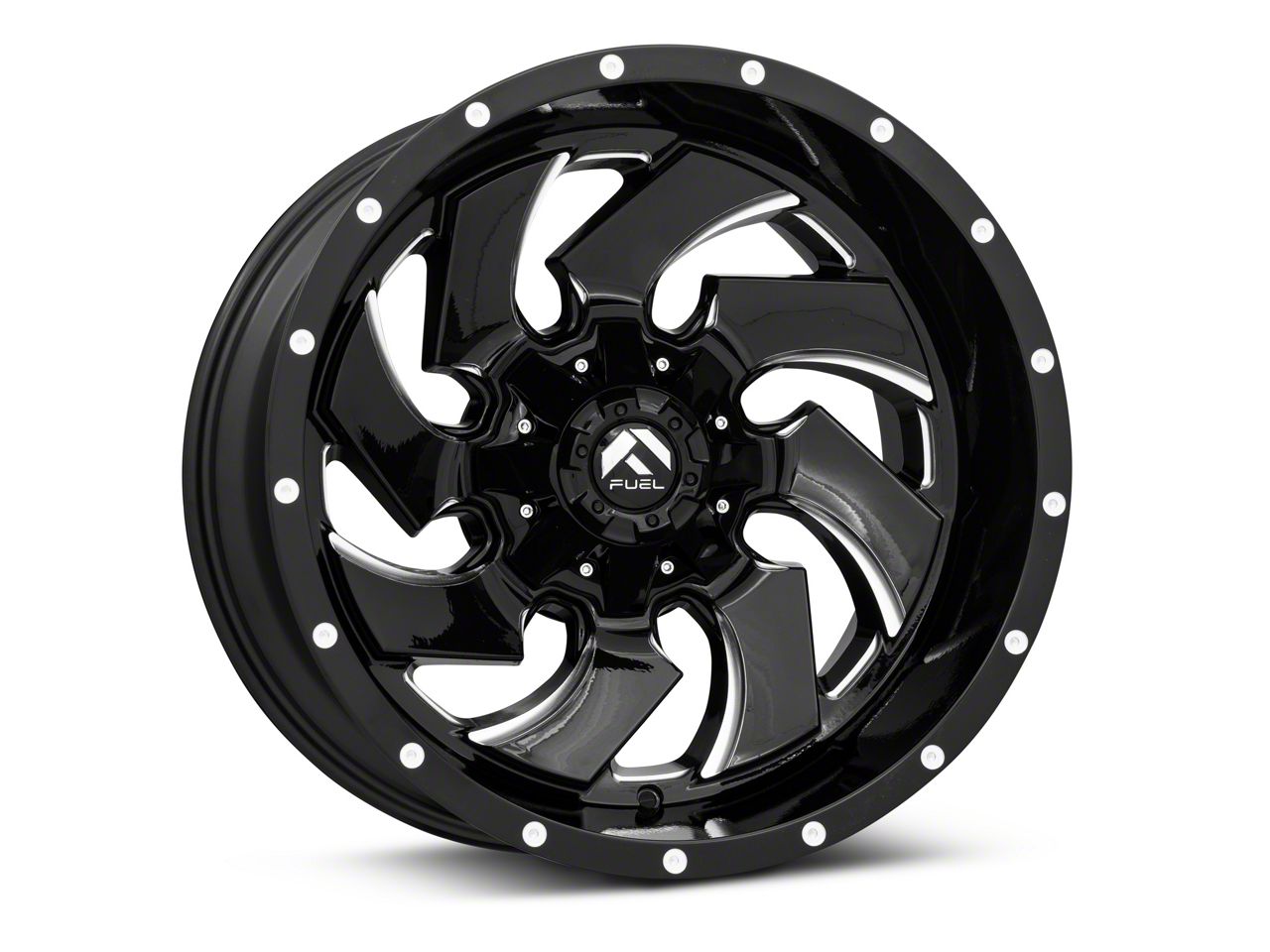 Fuel Wheels Titan XD Cleaver Gloss Black Milled 6-Lug Wheel; 20x12 ...