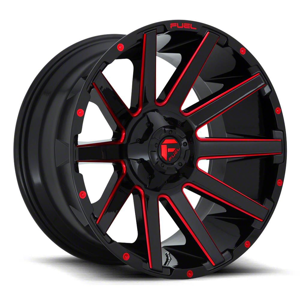 Fuel Wheels Titan XD Contra Gloss Black Red Tinted Clear 6-Lug Wheel ...