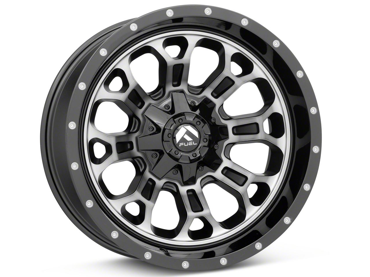 Fuel Wheels Titan XD Crush Matte Black Machined 6-Lug Wheel; 20x9; 20mm ...