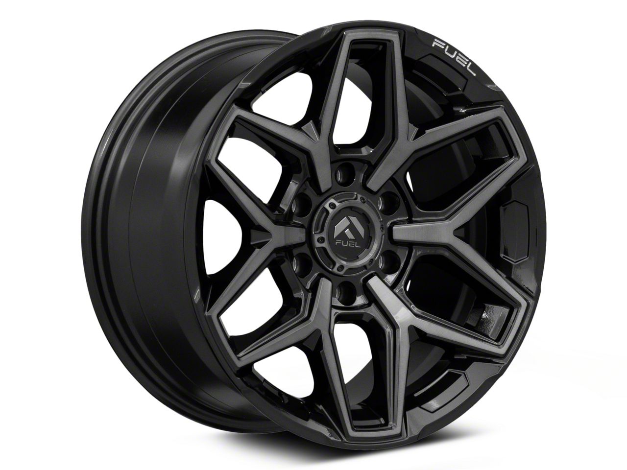 Fuel Wheels Titan XD Flux Gloss Black Brushed with Gray Tint 6-Lug ...