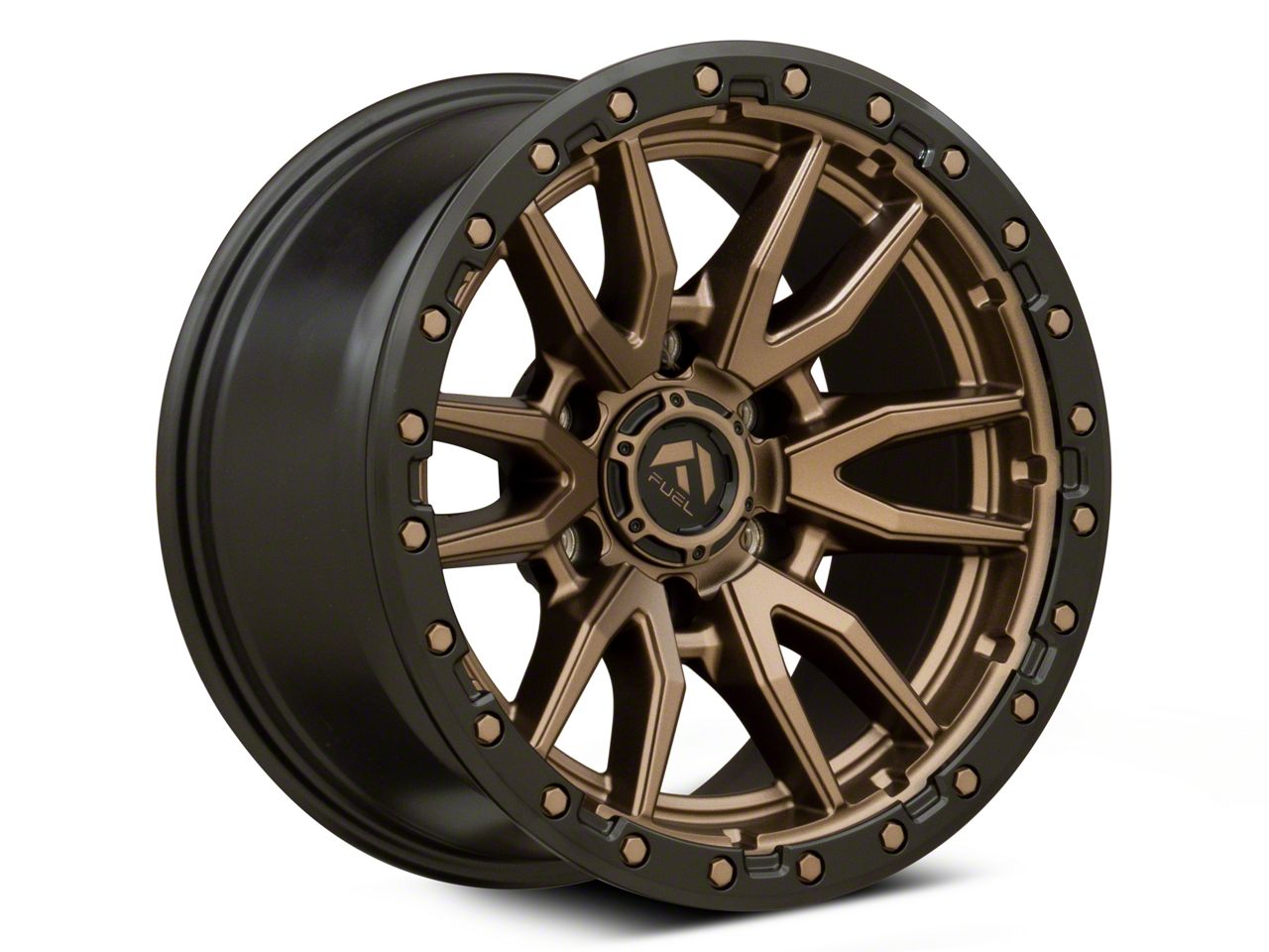 Fuel Wheels Titan XD Rebel Matte Bronze with Black Bead Ring 6-Lug ...