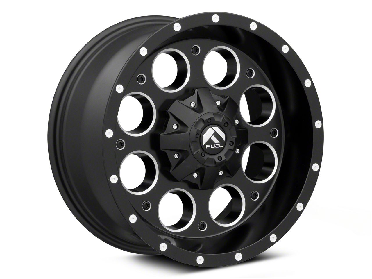 Fuel Wheels Titan XD Revolver Matte Black Milled 6-Lug Wheel; 18x9 ...