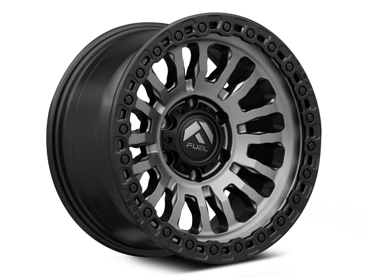 Fuel Wheels Titan XD Rincon Matte Gunmetal with Matte Black Lip 6-Lug ...