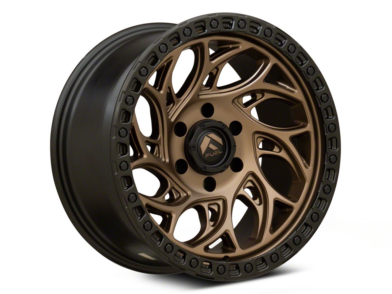 Fuel Wheels Titan XD Runner OR Bronze with Black Ring 6-Lug Wheel; 20x9 ...