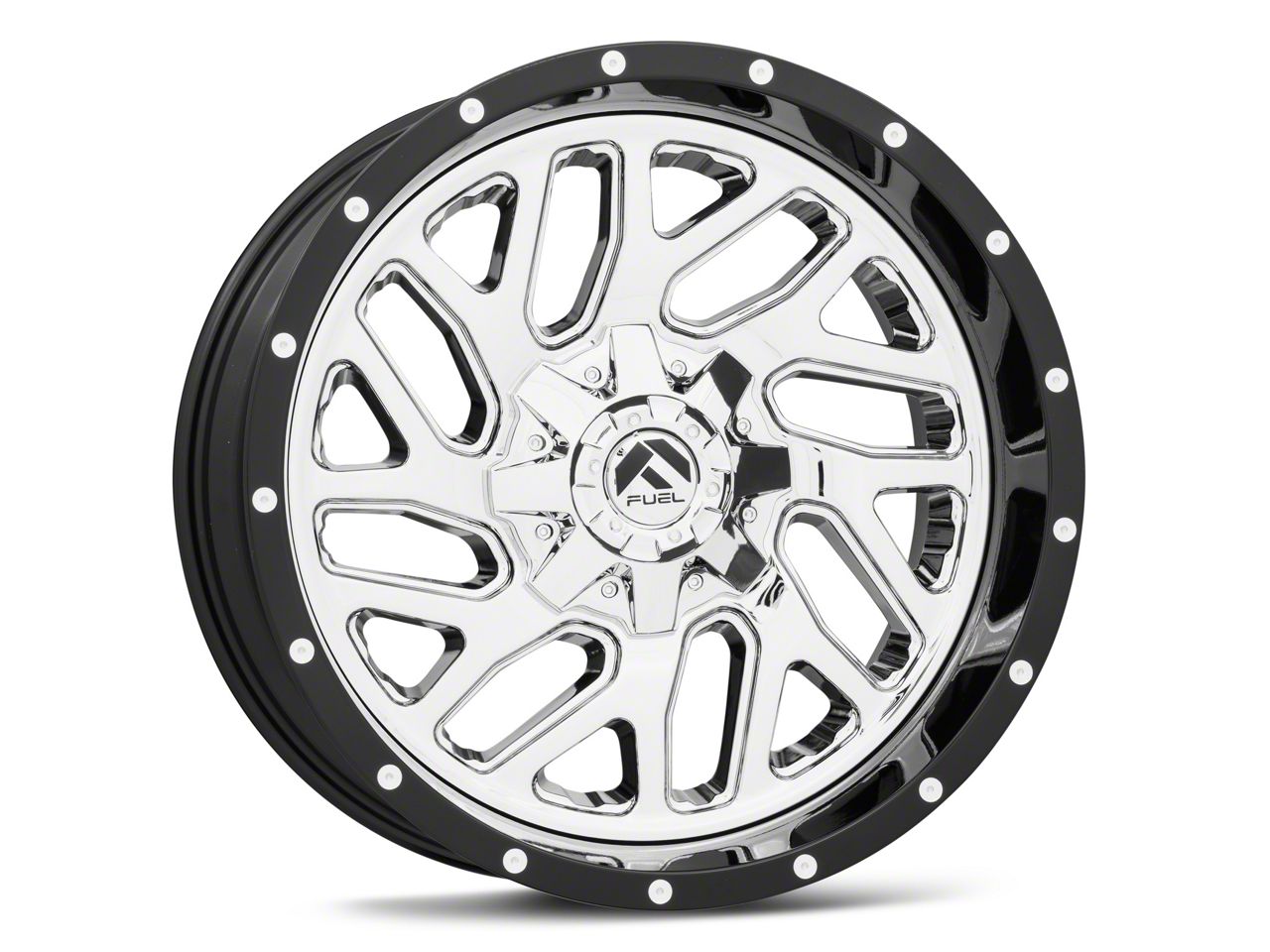 Fuel Wheels Titan XD Triton Chrome with Gloss Black Lip 6-Lug Wheel ...
