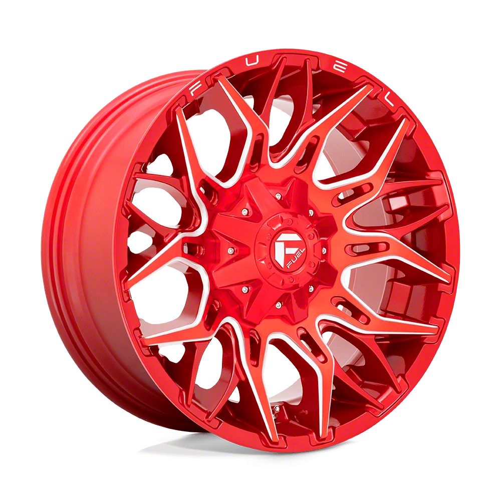 Fuel Wheels Titan XD Twitch Candy Red Milled 6-Lug Wheel; 22x10; -18mm ...