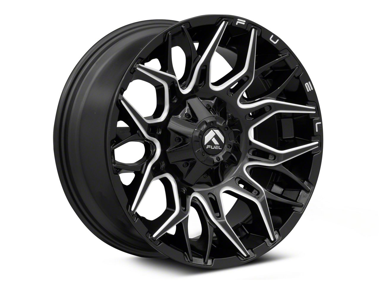 Fuel Wheels Titan XD Twitch Gloss Black Milled 6-Lug Wheel; 20x10 ...