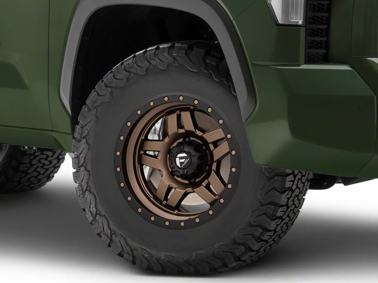 Fuel Wheels Tundra Anza Matte Bronze with Black Ring 6-Lug Wheel; 17x8 ...
