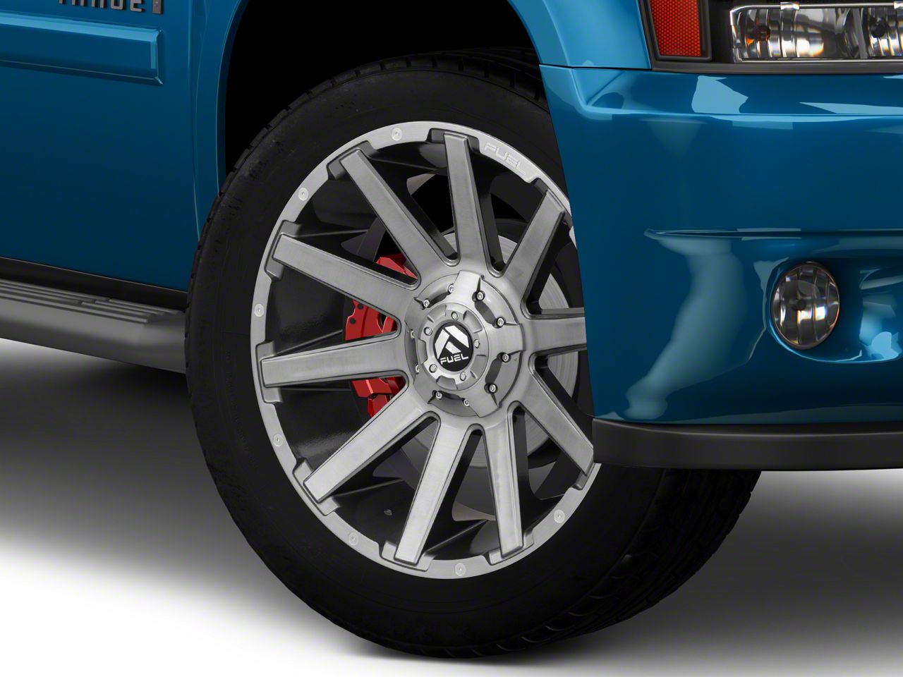 Fuel Wheels Tundra Contra Platinum Brushed Gunmetal with Tinted Clear 6 ...