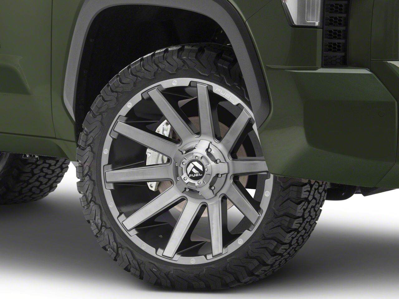 Fuel Wheels Tundra Contra Platinum Brushed Gunmetal with Tinted Clear 6 ...