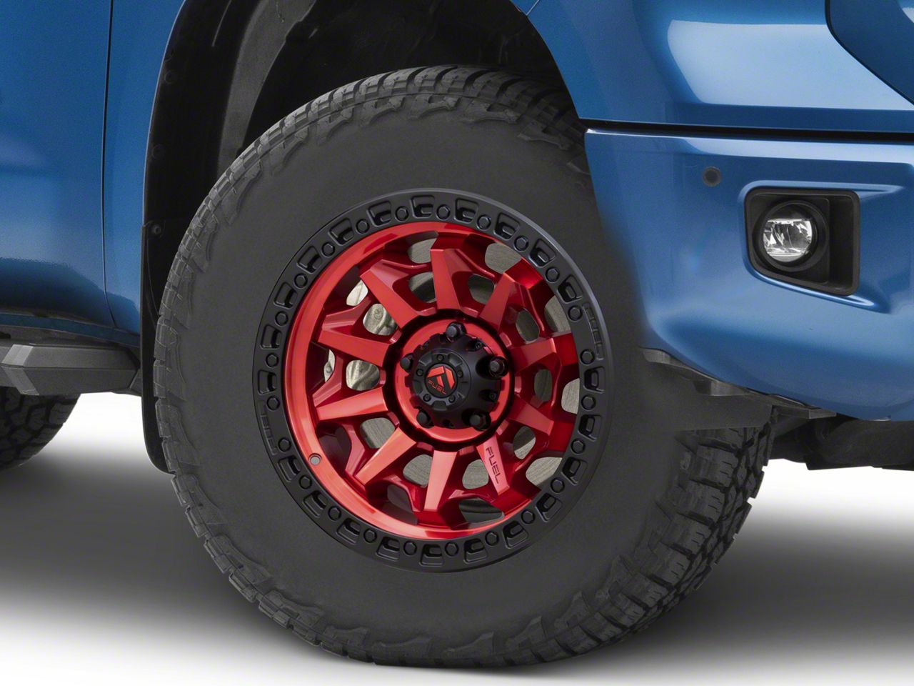 Fuel Wheels Tundra Covert Candy Red with Black Bead Ring 5-Lug Wheel ...