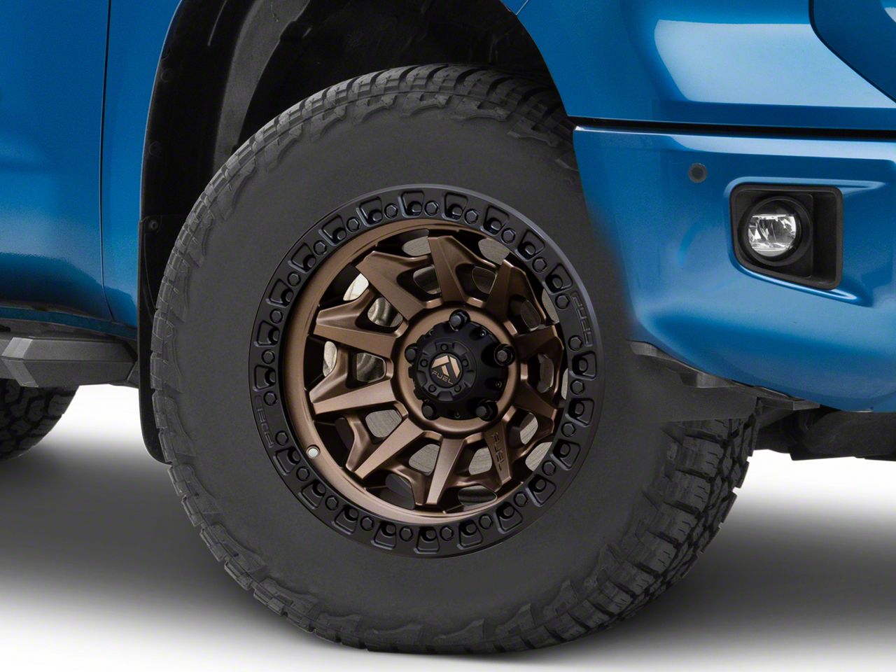 Fuel Wheels Tundra Covert Matte Bronze with Black Bead Ring 5-Lug Wheel ...