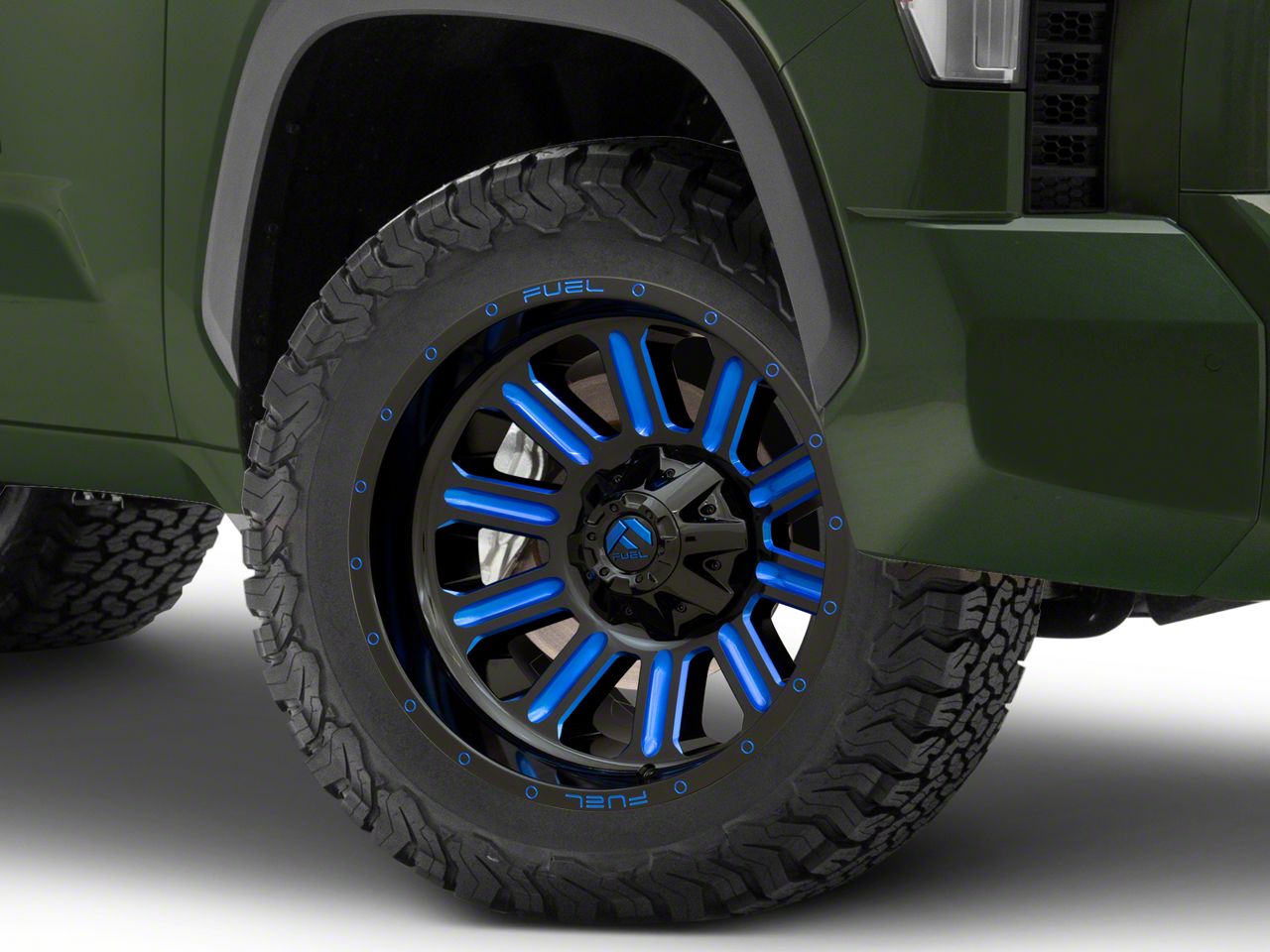Fuel Wheels Tundra Hardline Gloss Black with Blue Tinted Clear 6-Lug ...