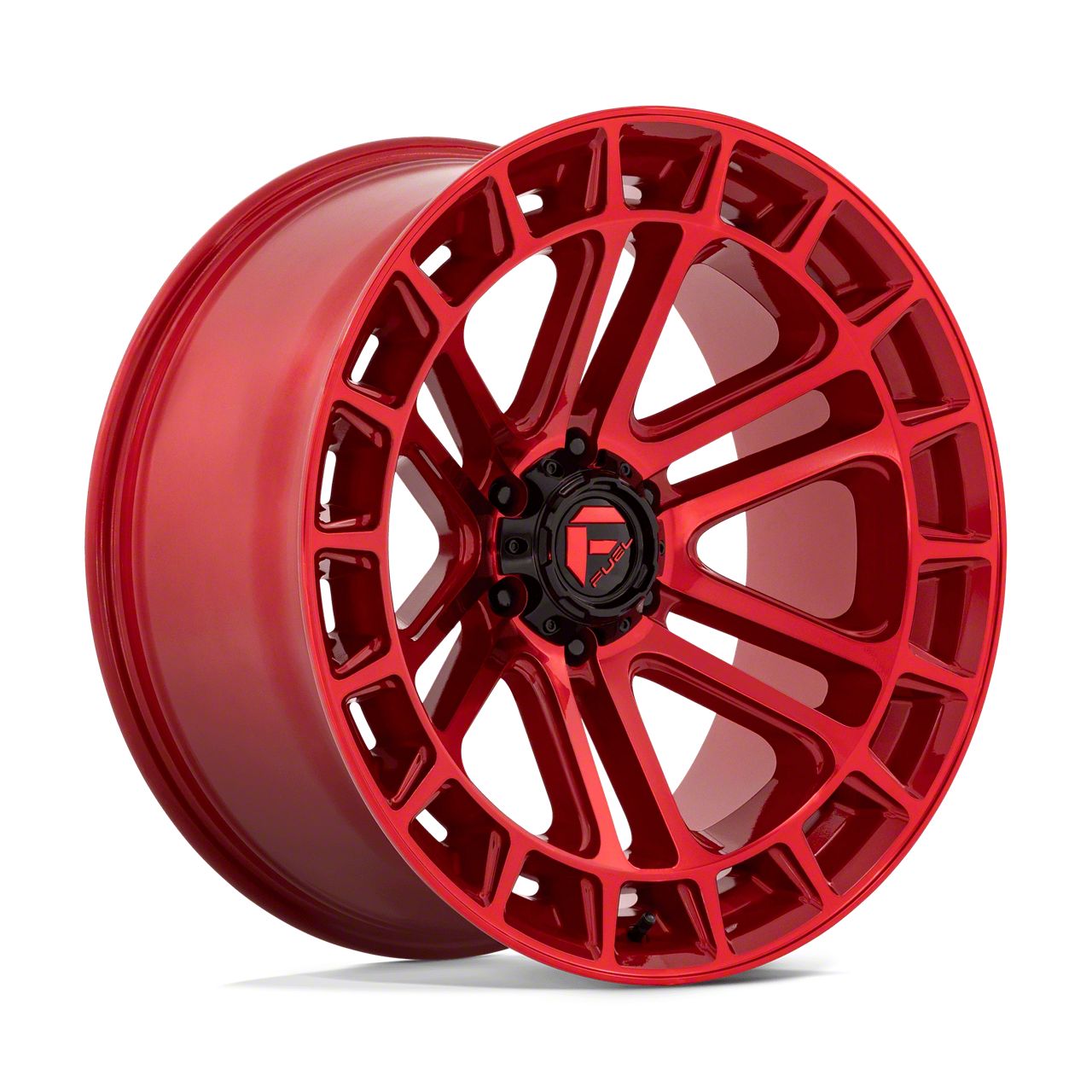 Fuel Wheels Tundra Heater Candy Red Machined 6-Lug Wheel; 22x10; -13mm ...
