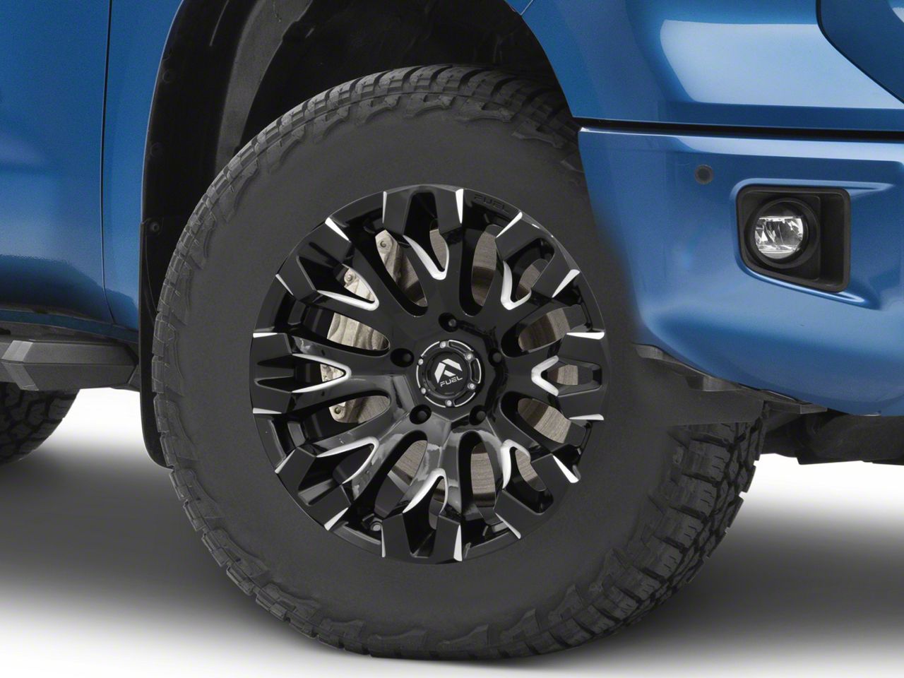 Fuel Wheels Tundra Quake Gloss Black Milled 5-Lug Wheel; 18x9; 1mm ...