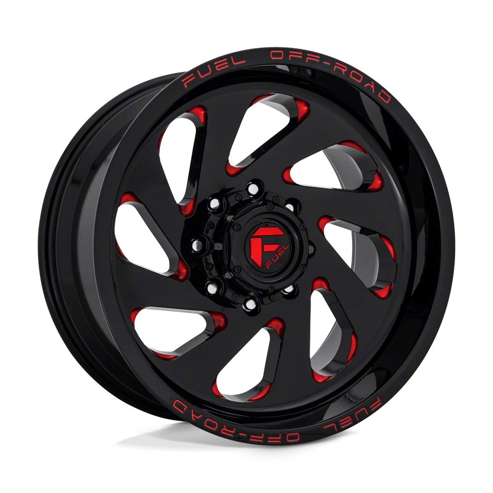 Fuel Wheels Tundra Vortex Gloss Black with Red Tinted Clear 6-Lug Wheel ...