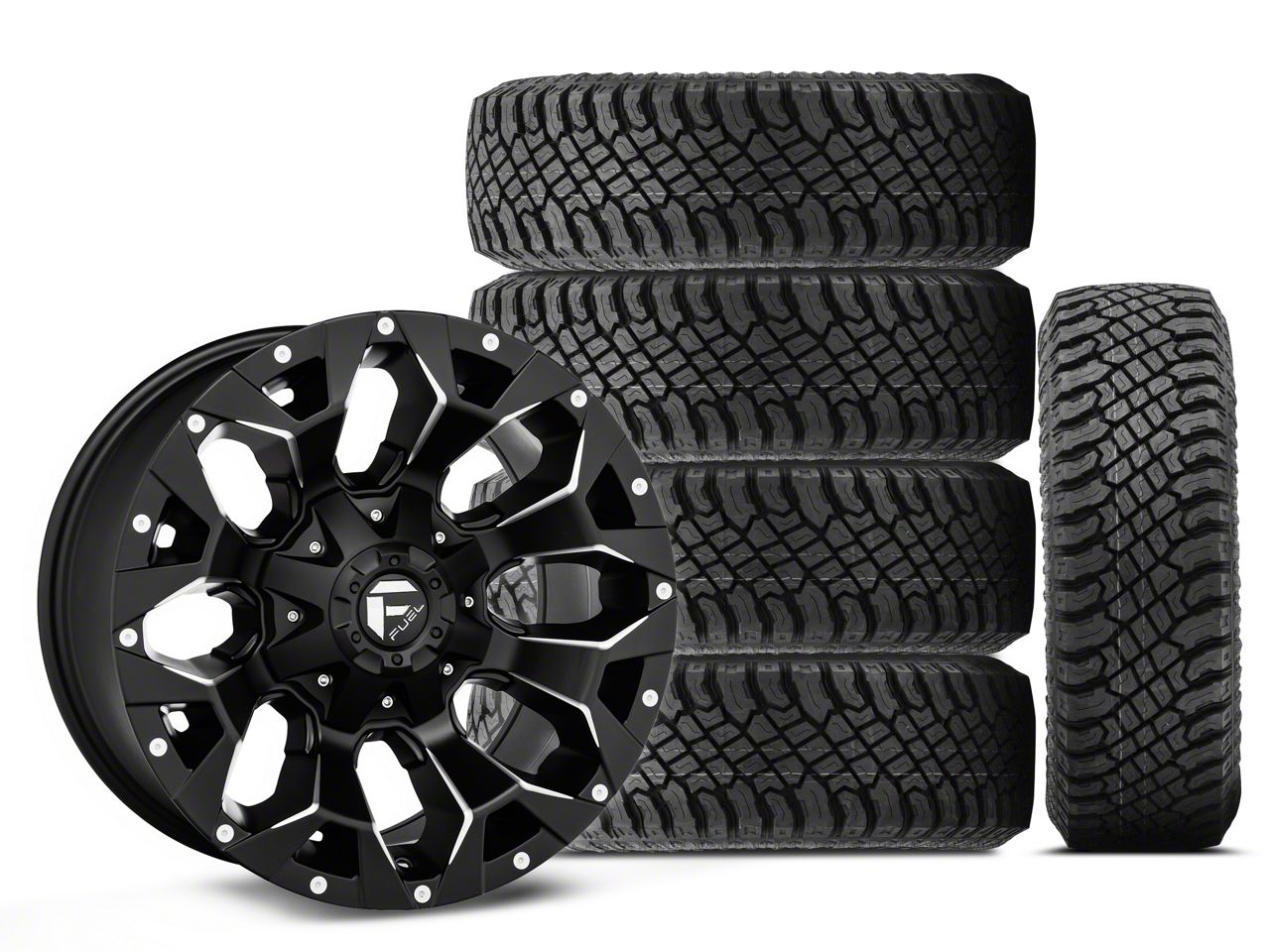 Jeep Wrangler 17x9 Fuel Assault Wheel & 35in Atturo All-Terrain Trail ...