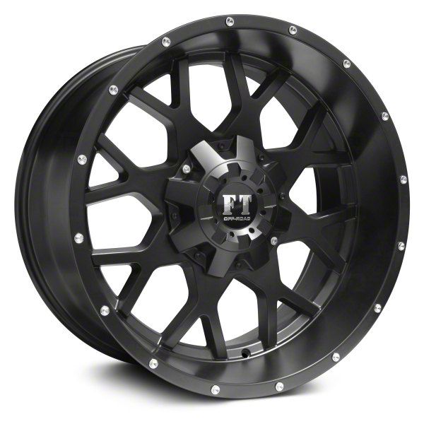 Full Throttle Off Road Bronco FT0151 Satin Black 6-Lug Wheel; 18x9 ...
