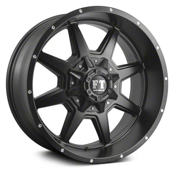 Full Throttle Off Road Bronco FT2 Satin Black 6-Lug Wheel; 18x9; 0mm ...