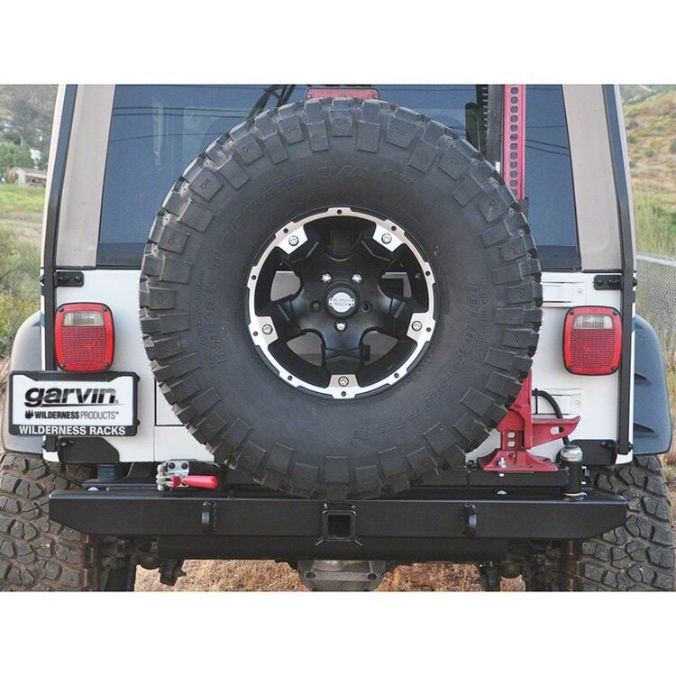 Garvin Jeep Wrangler EXT Series Rear Bumper with Tire Carrier 34901 (76 ...